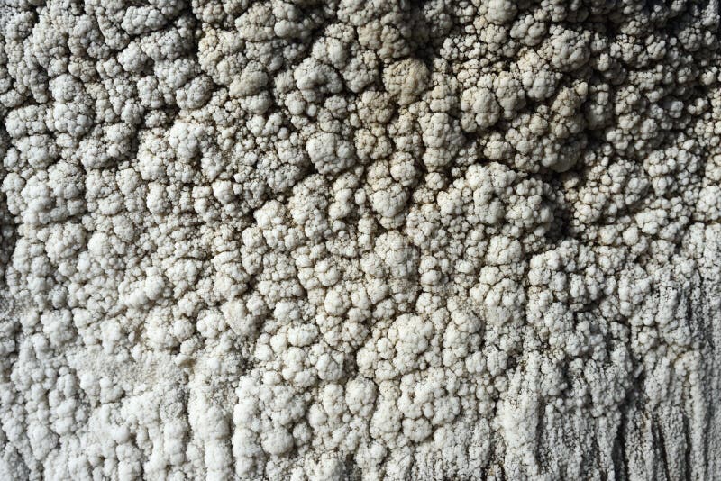 Salt Deposition Pattern on an Wall, in a Salt Mine Stock Photo - Image ...