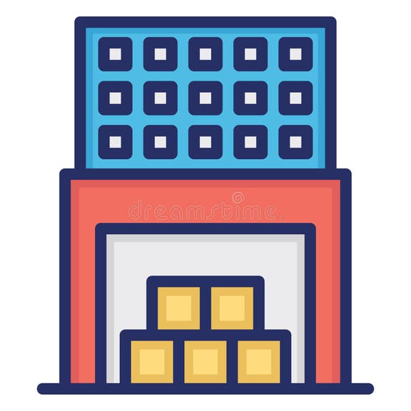 Depository, Stockroom Isolated Vector Icon Which Can Be Easily Modified ...