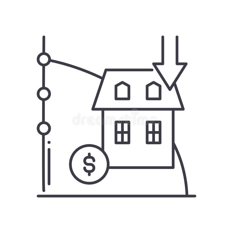 Depreciation icon stock vector. Illustration of collection - 269811370