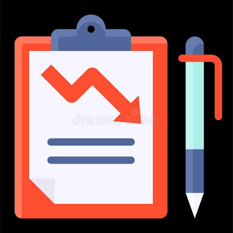 Depreciation Report Icon, Bankruptcy Related Vector Stock Vector ...