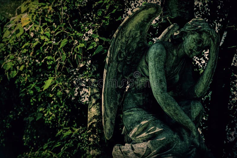 A depressed angel stock photo. Image of shady, burnout - 168364578