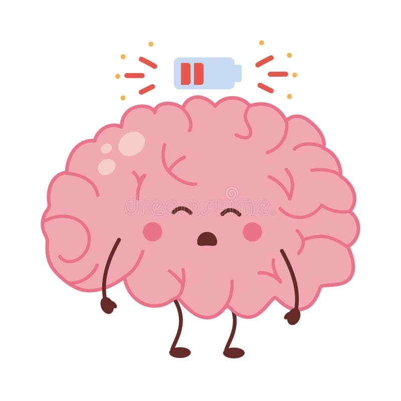 Depressed brain unhappy stock vector. Illustration of disorder - 349421095