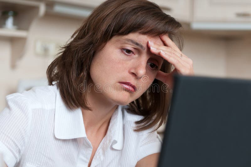 Depressed Business Person at Work Stock Photo - Image of person, real ...