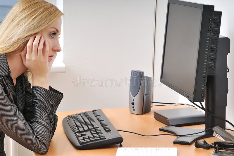 Depressed Business Person in Work Stock Photo - Image of view, stress ...