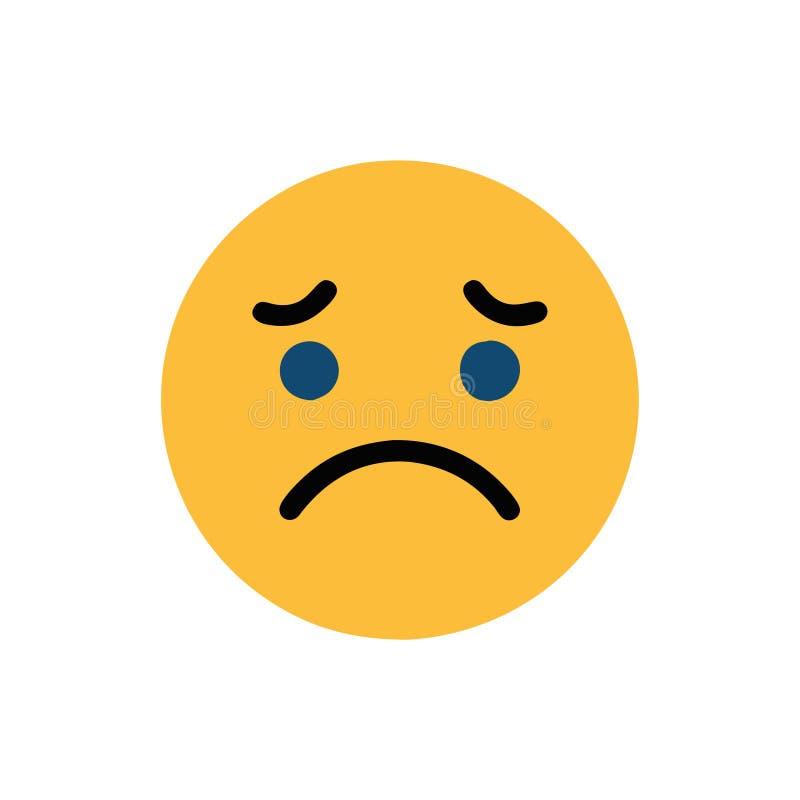 Depressed Face Icon for Emotional Expressions Stock Illustration ...