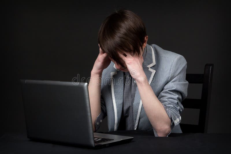 Depressed guy stock image. Image of caucasian, depressed - 19343001