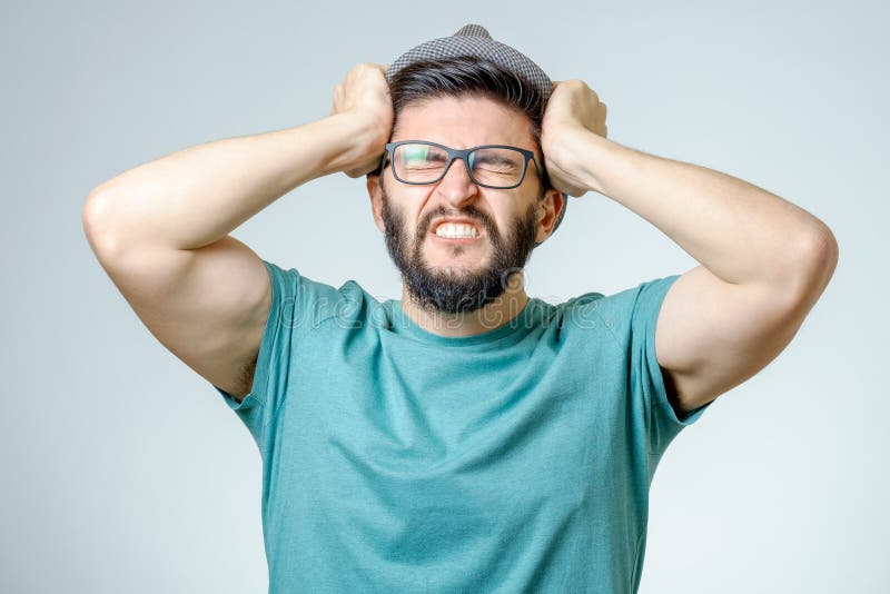 Sad Depressed Handsome Man Guy Crying. Stock Photo - Image of sorrow, unhappy: 71097732