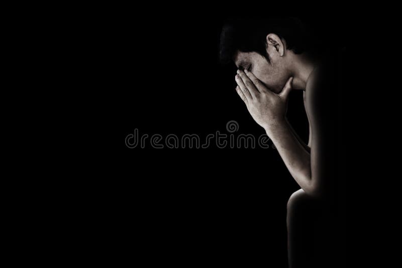 Depressed And Hopeless Man Alone Stock Photo - Image of face, emotional ...