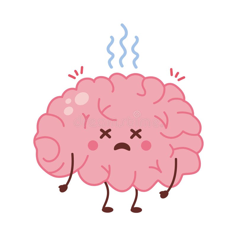 Depressed human brain stock vector. Illustration of memory - 349420968
