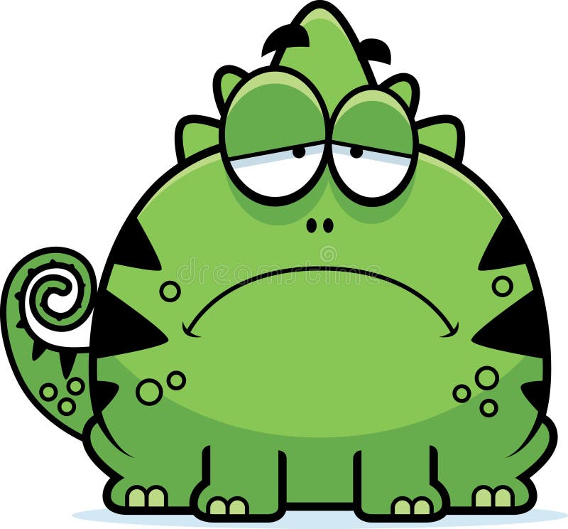 Depressed Little Lizard stock vector. Illustration of vector - 47437327