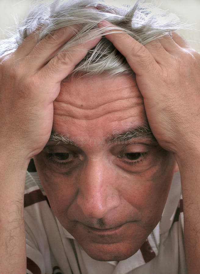 Depressed man stock image. Image of head, desolated, male - 12269