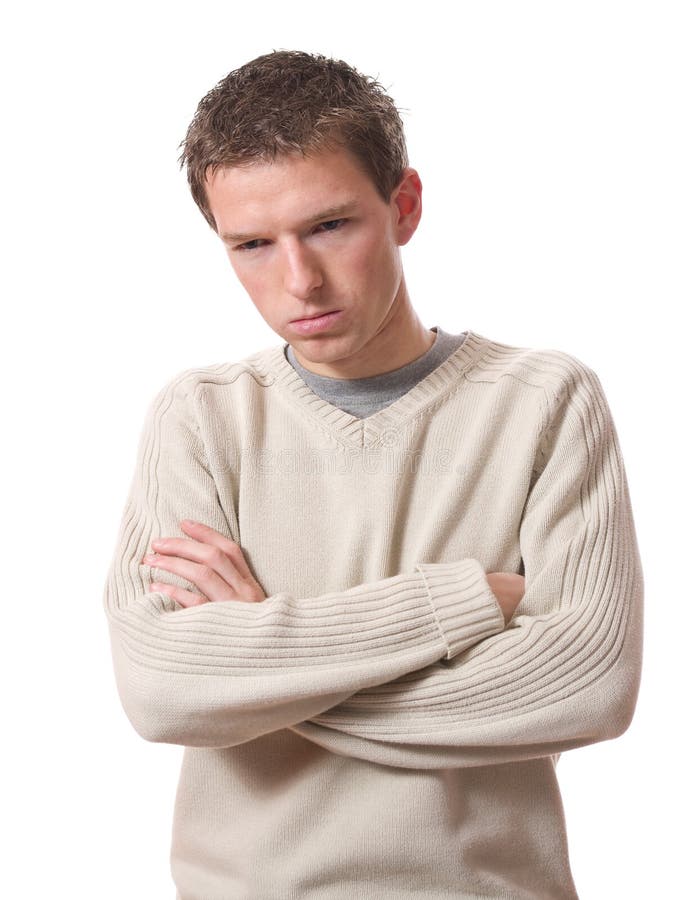 Depressed man stock image. Image of arms, expression - 16958211