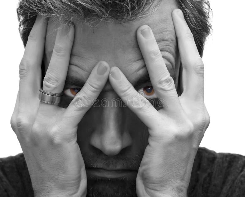 Depressed man stock photo. Image of depressed, close - 23000130