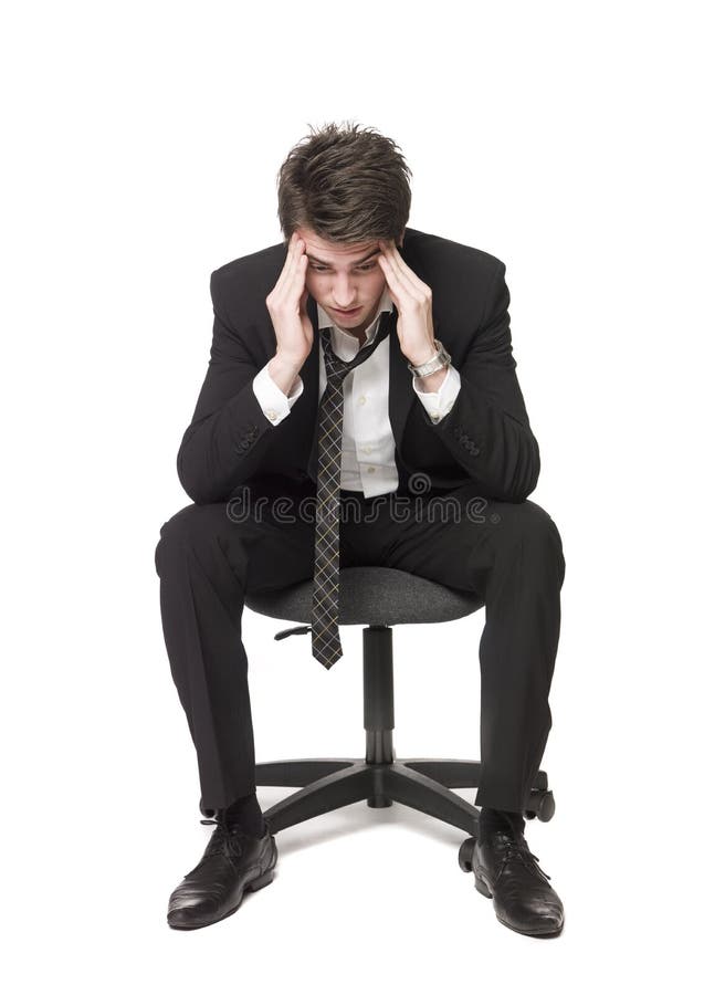 Depressed man stock image. Image of worried, afraid, businessman - 9227419