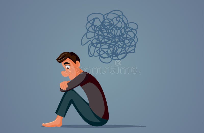 Feeling Blue Depressed Person Stock Illustrations – 250 Feeling Blue ...