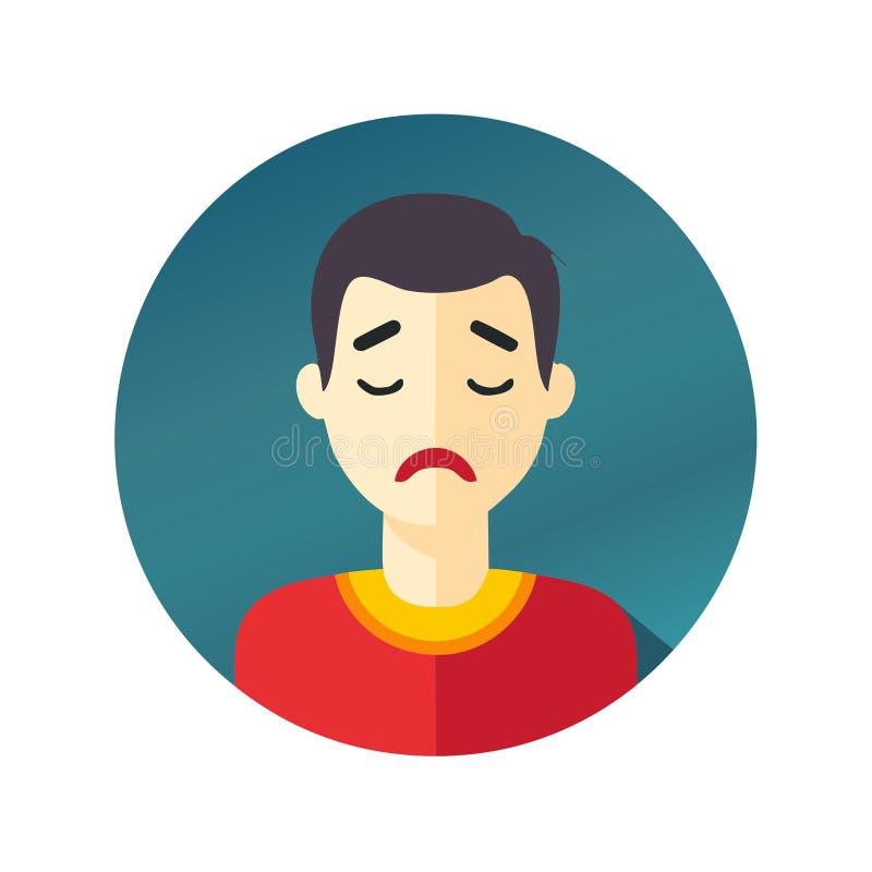 Vector Illustration Depressed Young Sad Man Stock Illustrations – 4,086 ...