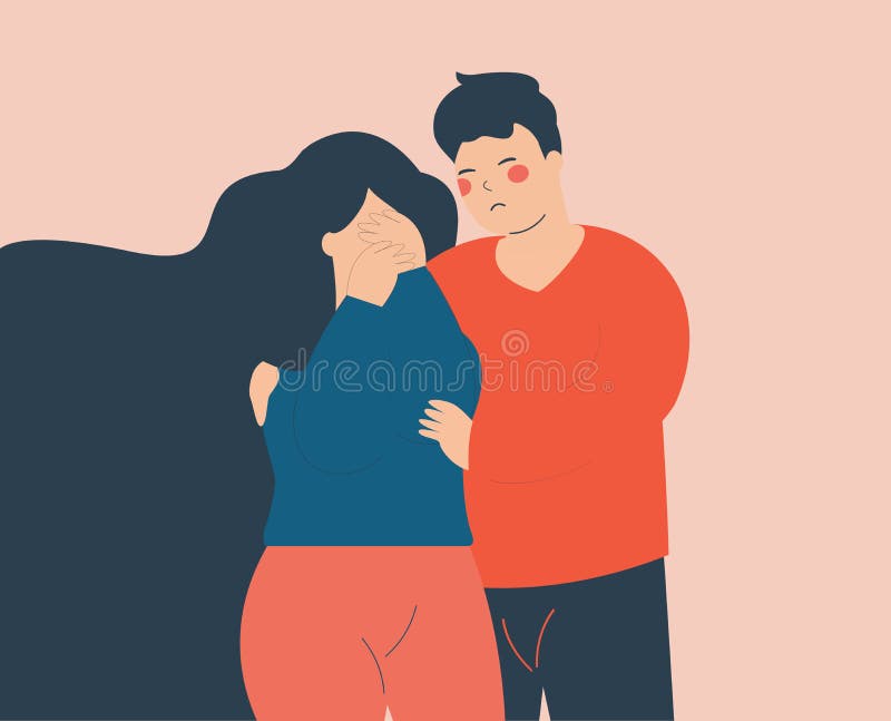 Husband Wife Comforting Stock Illustrations 57 Husband Wife