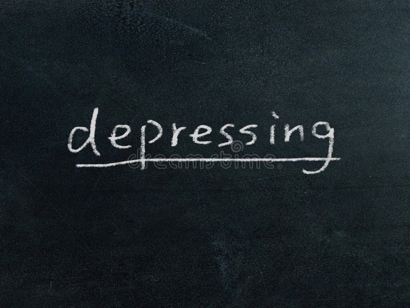 Depressing concept word stock illustration. Illustration of blackboard ...
