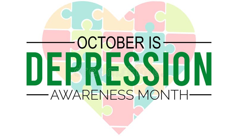Depression Awareness Month is Observed Every Year on October. Stock ...