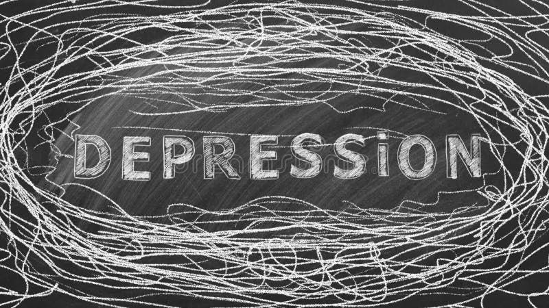 DEPRESSION. Conceptual Illustration Stock Video - Video of despair ...