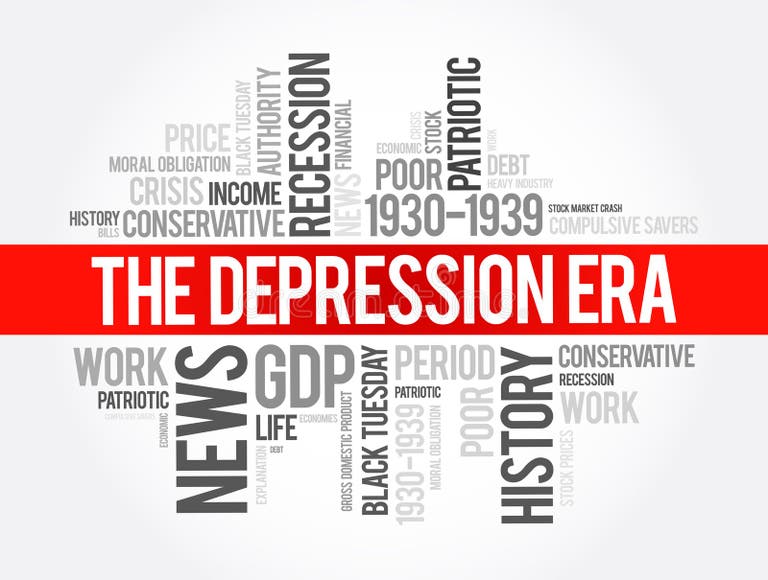 The Depression Era Word Cloud Collage, Education Concept Background ...