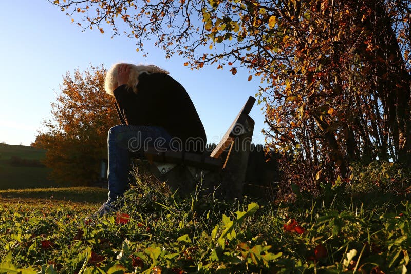 Depression in the fall stock photo. Image of sick, oppressed - 102596258