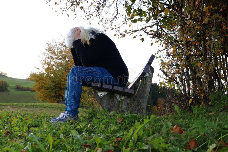 Depression in the fall stock photo. Image of autumn - 102596362