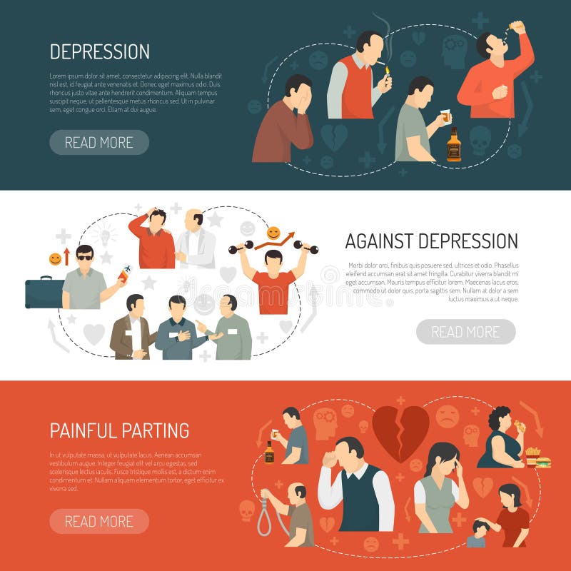 Depression Infographic stock vector. Illustration of rain - 58453341