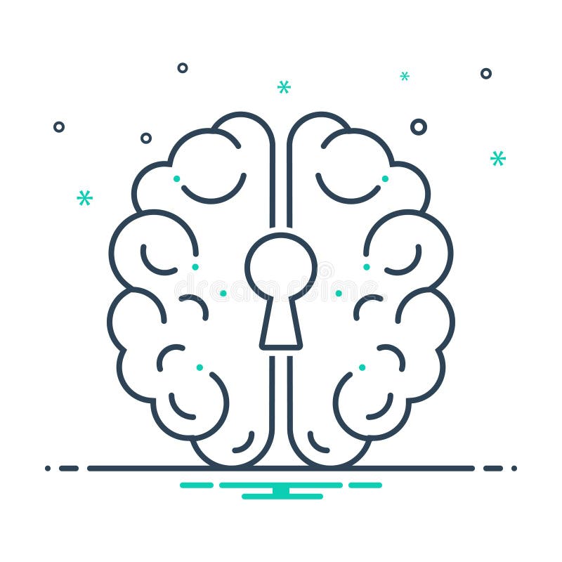 Black Mix Icon for Depression, Neurology and Emergency Stock Vector ...