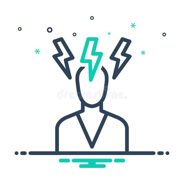 Mix Icon for Depression, Worried and Troubled Stock Vector ...