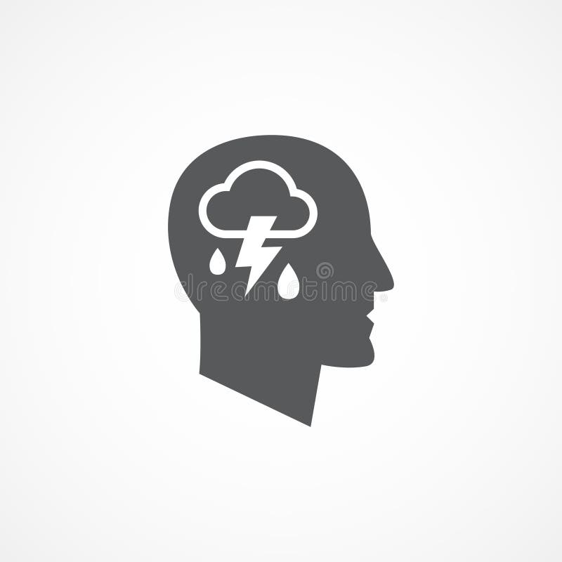 Depression Icon Symbol. Premium Quality Isolated Sadness Stock Vector ...