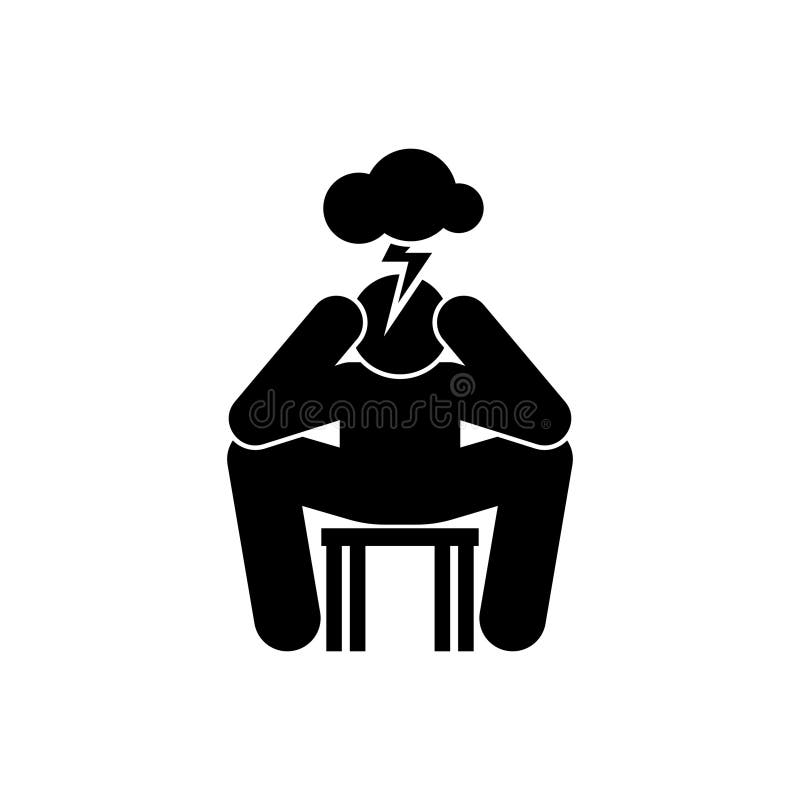 Depression Icon Sign. Stress Symbol Stock Vector - Illustration of ...