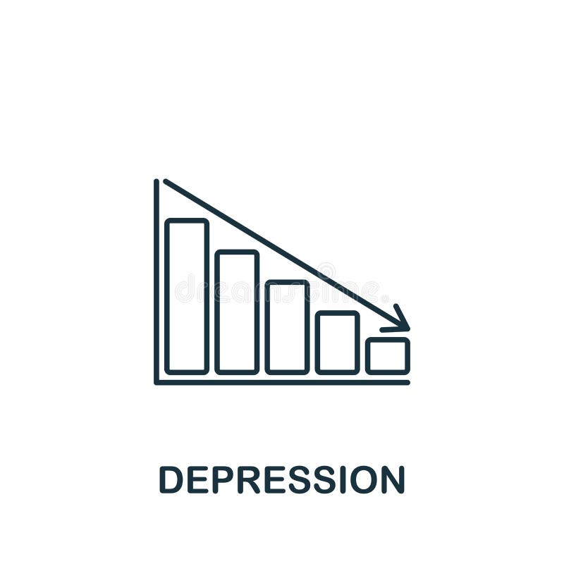 Depression Icon. Monochrome Simple Policy Icon for Templates, Web ...