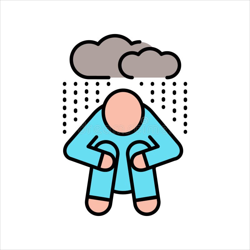 Depression Line Black Icon Sign for Web Page Stock Vector ...