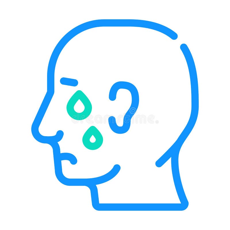 Depression Problem Color Icon Vector Illustration Stock Vector ...