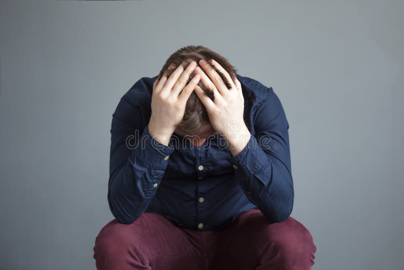 Depression and Stress because of Everyday Problems Stock Image - Image ...