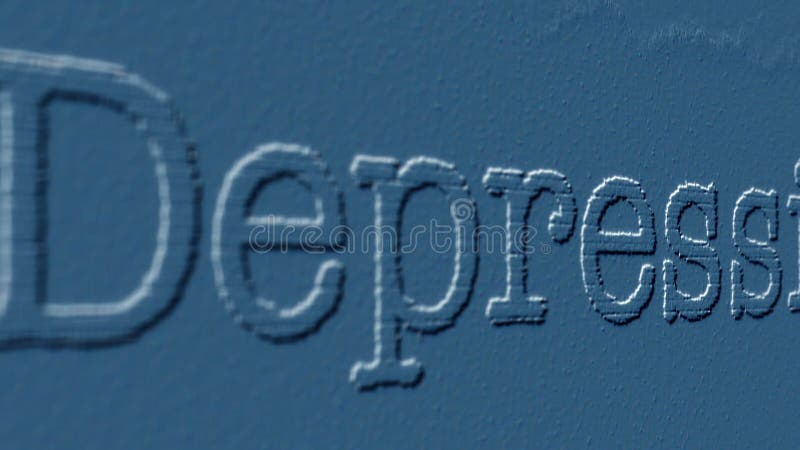 Depression Text on Grunge Background Stock Footage - Video of ...