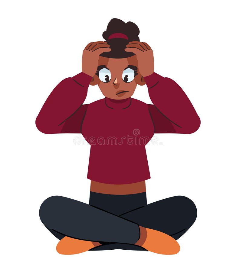 Depression Woman Frustrated Stock Vector - Illustration of emotion ...