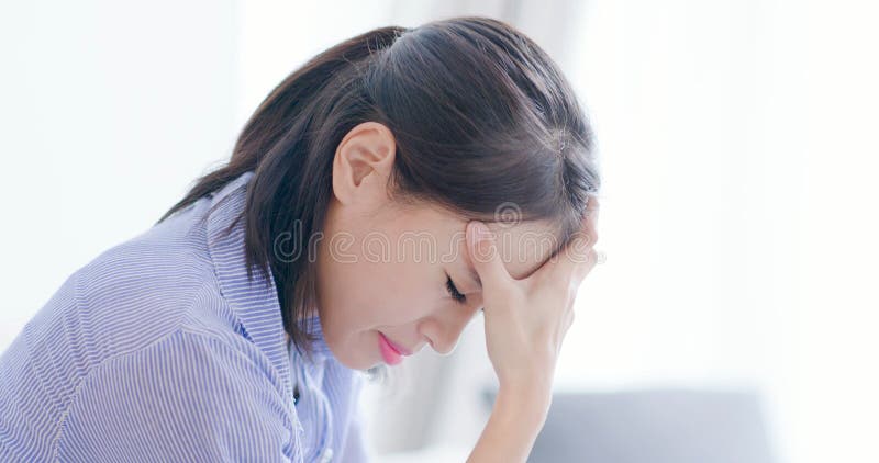 Depression Woman Worry Something Stock Image - Image of human ...