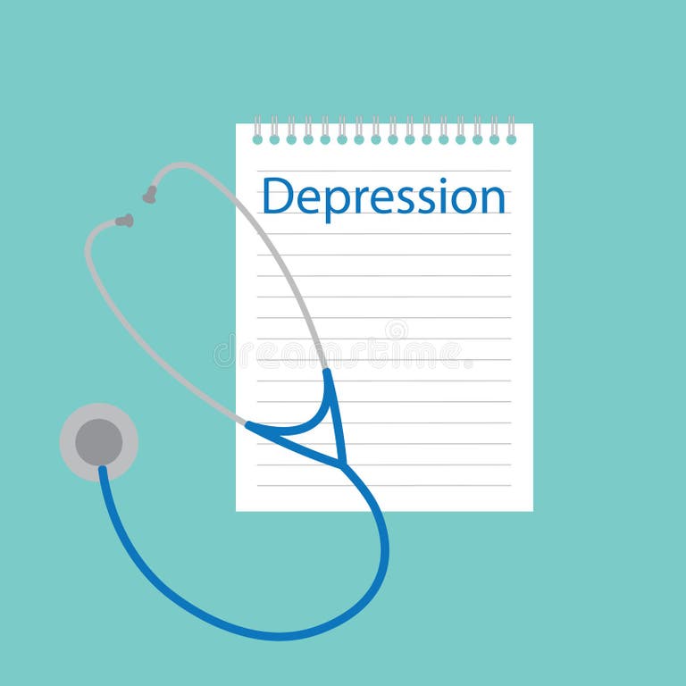 Depression Written in a Notebook Stock Vector - Illustration of paper ...