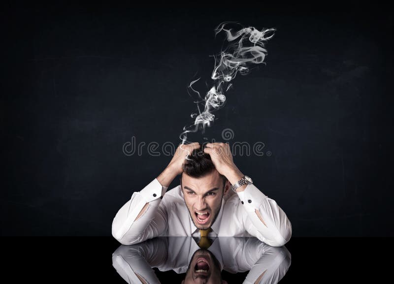 Rauchender Kopf. stockfoto. Bild von glas, rauch, kehle - 10194900