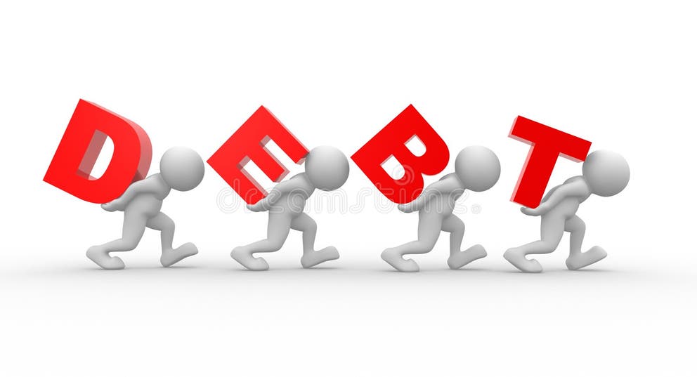 Dept stock illustration. Illustration of money, cards - 26343824