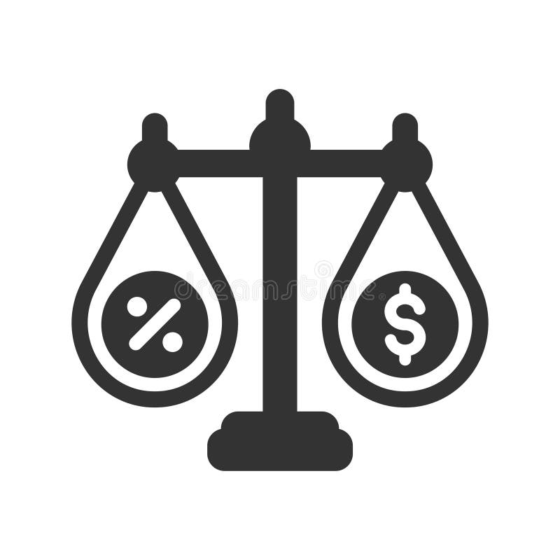 Dept rate icon stock vector. Illustration of percentage - 272389774