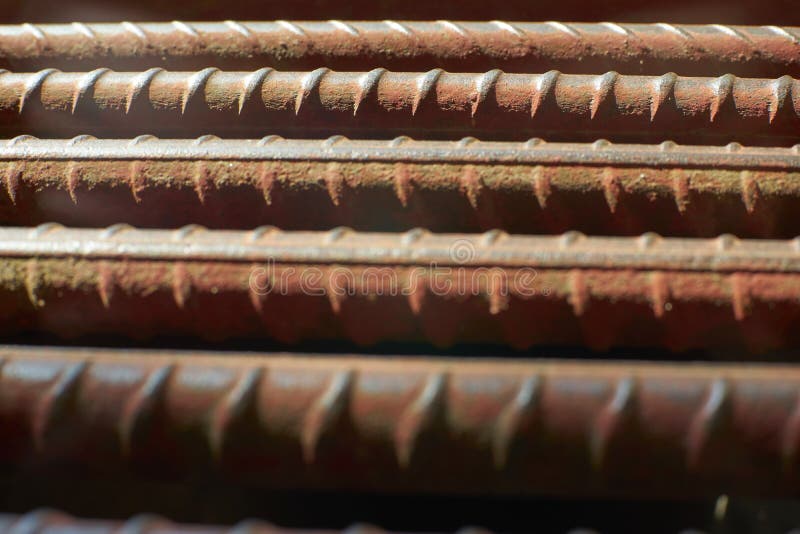 Dept of Rusty iron rod. stock image. Image of metal, reinforcing - 55650179