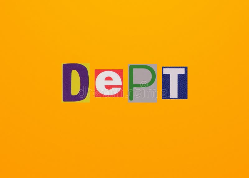 Fun Word, Collage from Clippings with Newspaper and Magazine Letters ...