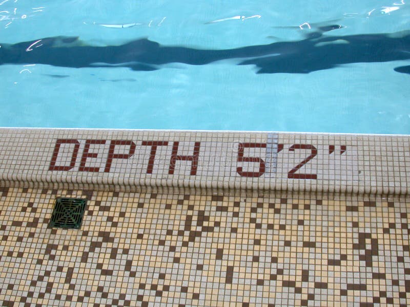 Depth: 5 Foot 2, Pool Of Blue... Stock Image - Image of inch, dunk: 3411