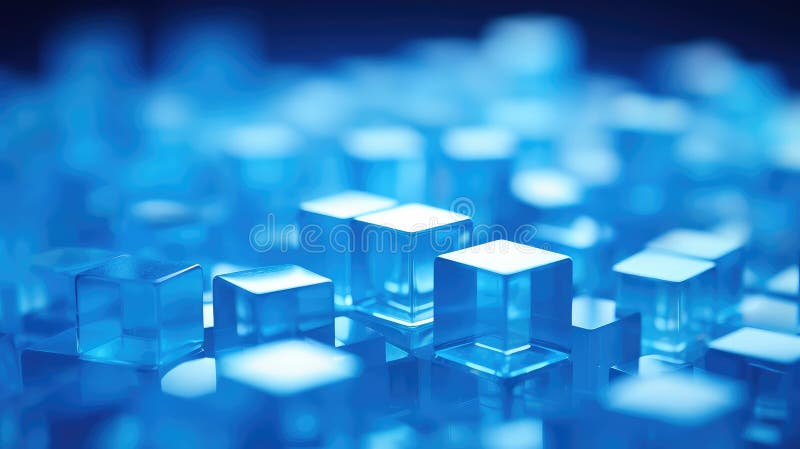 Depth blue cube stock illustration. Illustration of capture - 361751228