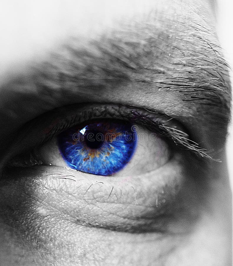 The Depth of the Blue Eye Look Stock Image - Image of face, eyes: 114042325