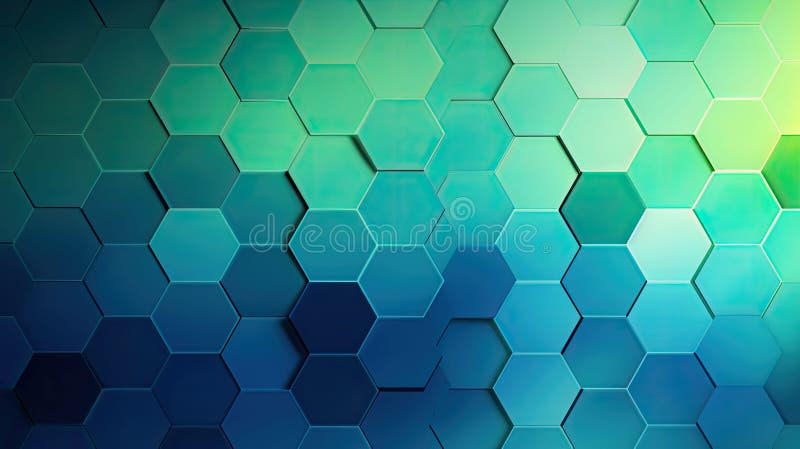 Depth Blue and Green Geometric Background Stock Illustration ...