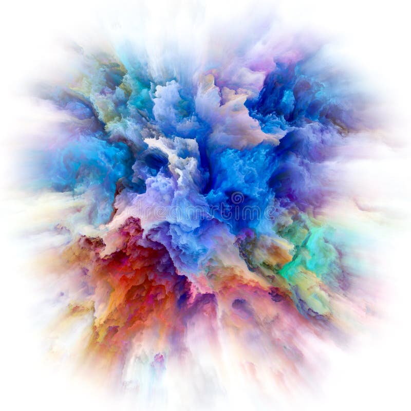 Depth of Color Splash Explosion Stock Illustration - Illustration of ...